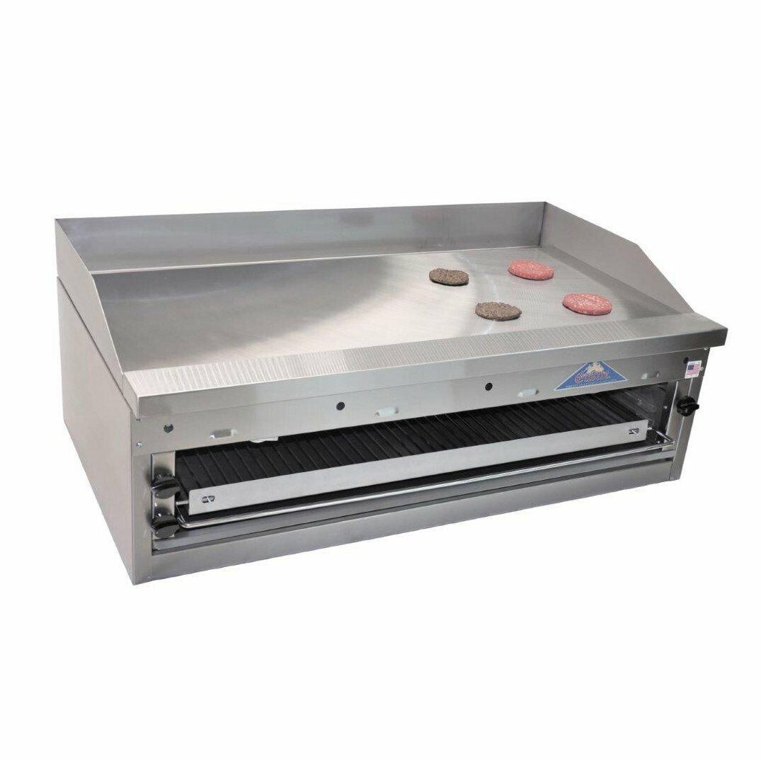Griddle/Overfired Broiler-Cheesemelter Combination, countertop, gas, 48 ...